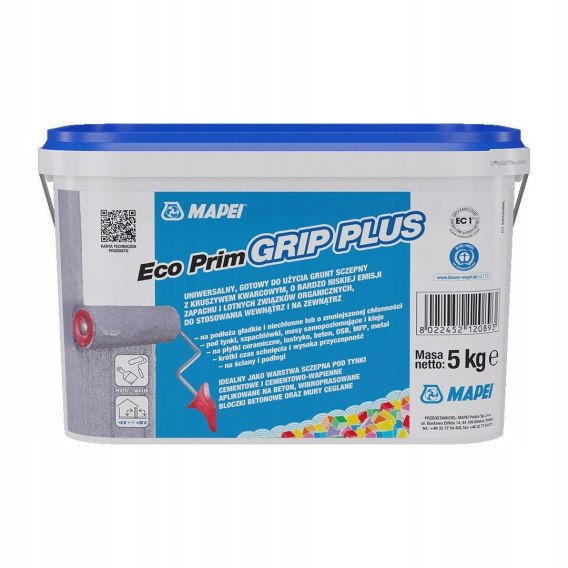 MAPEI ECO PRIM GRIP PLUS PODKŁAD GRUNTUJĄCY 5 KG. - Targa